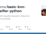 Github Hazems Basic Knn Classifier Python Basic Knn Classifier