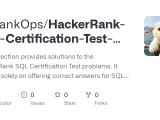 Github Mayankops Hackerrank Sql Certification Test Solutions This