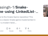 Github Nehasingh 1 Snake Game Using Linkedlist And Array Using Java