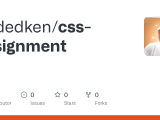 Github Codedken Css Assignment