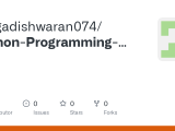 Github Pragadishwaran074 Python Programming For Machine Learning