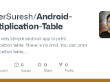 Github Codersuresh Android Multiplication Table This Is A Very