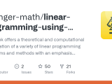 Github Springer Math Linear Programming Using Matlab This Book