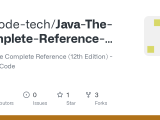 Github Mrcode Tech Java The Complete Reference 13th Edition Source