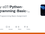 Github Vicky S07 Python Programming Basic Assignment Python