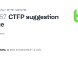 Ctfp Suggestion Issue Issue 1057 Microsoft Sql Server Samples Github