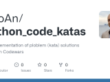 Github Anoan Python Code Katas My Implementation Of Ploblem Kata