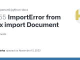 Importerror From Docx Import Document Issue 1155 Python Openxml