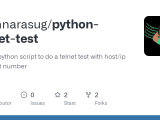 Github Thennarasug Python Telnet Test Simple Python Script To Do A