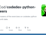 Github Leycod Codedex Python Answers All The Answers Of The