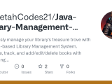 Github Cheetahcodes21 Java Library Management System Effortlessly