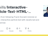 Github Cj Mills Interactive Particle Text Html Canvas Javascript My