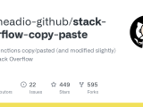 Github Eggheadio Github Stack Overflow Copy Paste Utility Functions