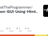 Github Anikettheprogrammer Python Gui Using Html Csss And Javascript