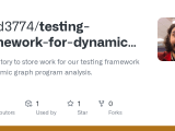 Github V3nd3774 Testing Framework For Dynamic Graph Program Analysis