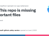 This Repo Is Missing Important Files Issue 9 Microsoft Python