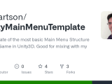 Github Almartson Unitymainmenutemplate A Template Of The Most Basic