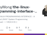 Github Taceywong The Linux Programming Interface Notes The Linux