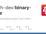 Github Bbfh Dev Binary Tree Self Balancing Binary Search Tree In Python
