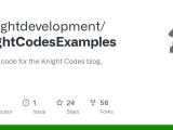 Github Cknightdevelopment Knightcodesexamples Sample Code For The