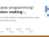 Github Nyu Java Programming Decision Making Examples A Few Very