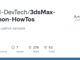 Github Adn Devtech 3dsmax Python Howtos 3ds Max Python Samples