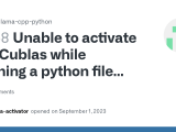 Unable To Activate The Cublas While Running A Python File Which