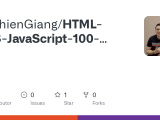 Github Dothiengiang Html Css Javascript 100 Projects