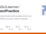 Github Datascilearner Pythonpractice My Attempts At Solving The