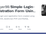 Github Jubayer98 Simple Login Registration Form Using Html Css Js Php