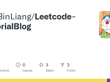 Github Junbinliang Leetcode Tutorialblog