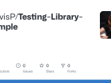 Github Beavisp Testing Library Example