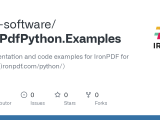Github Iron Software Ironpdfpython Examples Documentation And Code