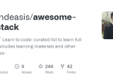 Github Kevindeasis Awesome Fullstack ツ Learn To Code