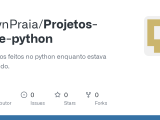 Github Kevynpraia Projetos Teste Python Exercícios Feitos No Python
