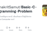 Github Thanakritsamut Basic C Programming Problem ตรวจสอบโจทย ป ญหา