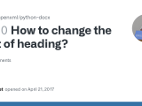 How To Change The Font Of Heading Issue 390 Python Openxml Python