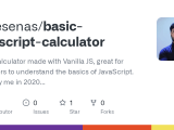 Github Gcesenas Basic Javascript Calculator Basic Calculator Made