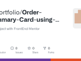Github Laportfolio Order Summary Card Using Html And Css First
