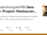 Github Rashedulhoque049 Java Web Project Restaurant Management System
