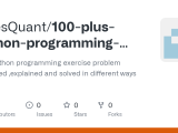 Github Faresquant 100 Plus Python Programming Exercises Extended 100