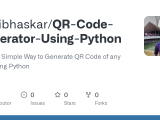 Github Jhajibhaskar Qr Code Generator Using Python Quick Simple