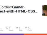 Github Kenfordev Gamer Project With Html Css Js