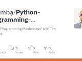 Github Razumba Python Programming Masterclass Python Programming