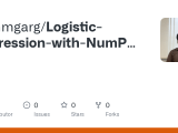 Github Irythmgarg Logistic Regression With Numpy And Python