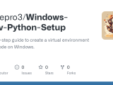 Github Djayepro3 Windows Venv Python Setup Step By Step Guide To