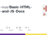 Github Edic Nus Basic Html Css And Js Docs