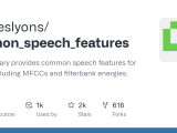Github Jameslyons Python Speech Features This Library Provides
