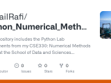 Github Suhailrafi Python Numerical Methods This Repository Includes
