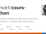 Github Hvince1 Cours Python Cours De Python Enseigné à L Enc Basé